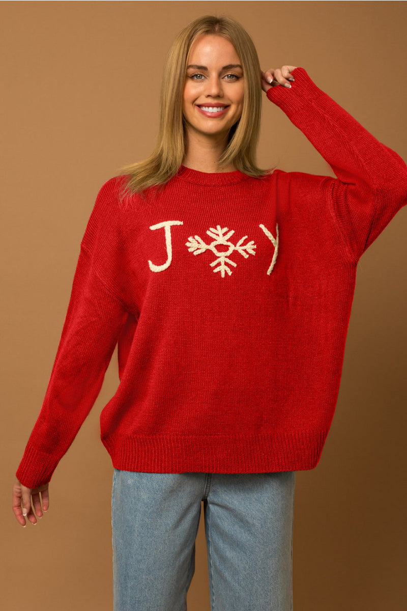 Joy Plus Size Holiday Sweater – The Fluffy Flamingo